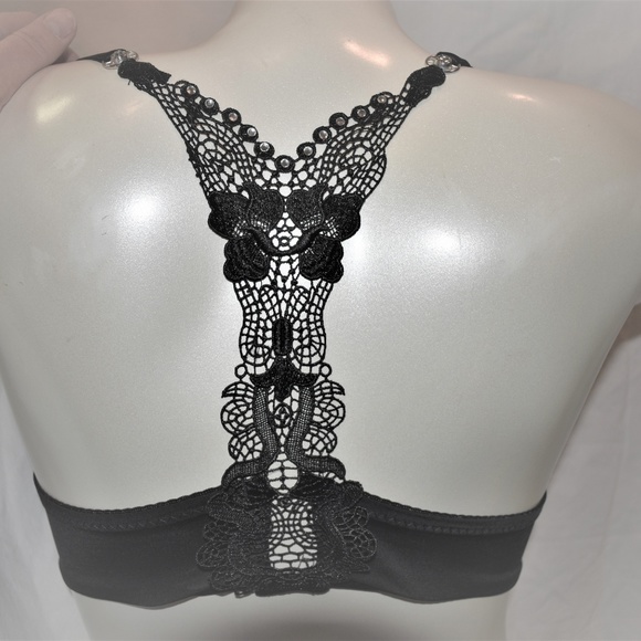 Intimates & Sleepwear | Black Lace Back Bra | Poshmark